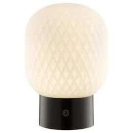 Brilliant LED Tischleuchte "Sarastro", wei&szlig;, schwarz, 1, &Oslash; 13cm H: 20cm, 1 Stk., Leuchten, Akku Leuchte, 280 lm, 2700 K, RGB, dimmbar, Wireless Charging, LED Tischleuchte