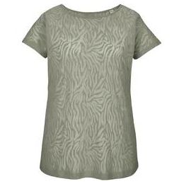 T-Shirt "GS 29 WMN TSHRT", Damen, Gr. 42, dunkelgr&uuml;n, Obermaterial: 50% Baumwolle, 50% Polyester, G.I.G.A. DX BY KILLTEC, Rundhals, Shirts T-Shirt, Halbtransparentes, weiches T-Shirt mit Burnout-Optik