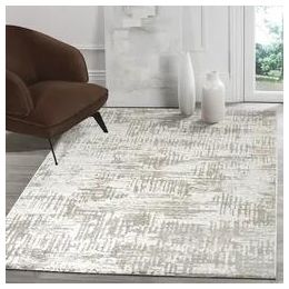 Teppich Sanat "Harmony 3215, auch als L&auml;ufer und rund", beige, B:140cm H:12mm L:200cm, Kunstfaser, Teppiche, Teppich, Wohnzimmer, Kurzflor, modern, abtrakt, Schlafzimmer