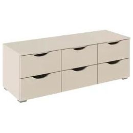 TV-Board Rauch "Lowboard TV-Schrank TV-Schrank Landhausstil MARLENE", beige (champagner), B:120cm H:42cm T:42cm, Holzwerkstoff, Sideboards, TV-Board, mit 6 ger&auml;umigen Schubladen und Soft-Close-Funktion MADE IN GERMANY