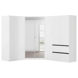 Schrank-Set Rauch "Kleiderschrank Schrank Garderobe W&auml;scheschrank COSTA Gr&ouml;&szlig;e 208x253 cm", alpinwei&szlig;, eingriffe graumetallic, H:197cm T:253cm, Holzwerkstoff, Kastenm&ouml;bel-Sets, viel Platz, grifflose Front und Push-to-Open Funktion MADE IN GERMANY