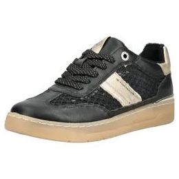 Sneaker Tom Tailor "Tom Tailor Sneaker Lederimitat/Textil", Herren, Gr. 38, schwarz, Lederimitat, Textil, Schuhe Sneaker