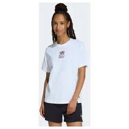 T-Shirt Adidas SPORTSWEAR "MINI EMBROIDERY GRAPHIC", Damen, Gr. XXL, wei&szlig;, Obermaterial: 100% Baumwolle, Shirts T-Shirt
