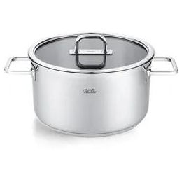 Kochtopf Fissler "Viseo Pro", silberfarben, &Oslash;:24cm, T&ouml;pfe, Kochtopf, Edelstahl-Kochtopf mit Glasdeckel und Superthermic Boden
