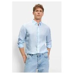 Langarmhemd OLYMP "OLYMP Casual, regular fit, Button-down", Herren, Gr. XXL, Normaler Arm, hellblau, 100% Leinen, Hemden