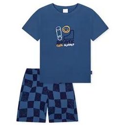Schlafanzug Schiesser "Pyjama", Jungen, Gr. 128, bunt (blau), Obermaterial: 100% Baumwolle CO., Homewear-Sets Schlafanzug