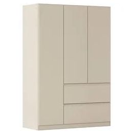 Dreht&uuml;renschrank Rauch "Kleiderschrank Schrank Garderobe COSTA in den Breiten 91/136/181 cm", beige (champagner), eingriffe beige (champagner), B:136cm H:197cm T:54cm, Holzwerkstoff, Schr&auml;nke, Dreht&uuml;renschrank, viel Platz, grifflose Front und Push-to-Open Funktion MADE IN GERMANY, Topseller