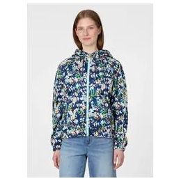 Allwetterjacke Ragwear "ANDRIN PRINT", Damen, Gr. XXL, night blau, Web, Obermaterial: 100% Polyester, bedruckt, normal, Jacken, Aus d&uuml;nnem, wasserabweisendem Material mit Print und Kontrastdetails