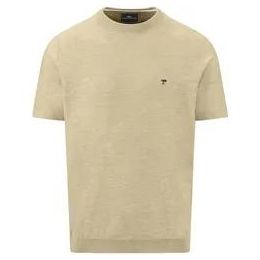 Rundhalspullover Fynch-Hatton, Herren, Gr. L, pistachio, Web, Obermaterial: 88% Baumwolle, 12% Leinen, unifarben, regular fit normal, Rundhals, gerader Abschluss, Pullover Rundhalspullover, mit Logo Stickerei
