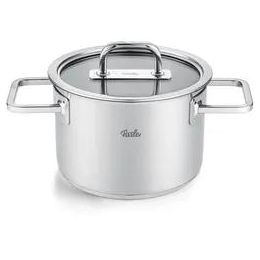 Kochtopf Fissler "Viseo Pro", silberfarben, &Oslash;:16cm, T&ouml;pfe, Kochtopf, Edelstahl-Kochtopf mit Glasdeckel und Superthermic Boden