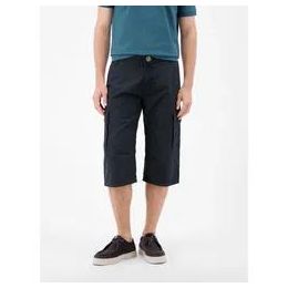 Cargoshorts Lerros "Bermuda mit Cargotaschen, lang geschnitten", Herren, Gr. 34, blau night, 100% Baumwolle, Hosen
