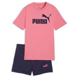 Trainingsanzug Puma "ESS NO.1 LOGO TEE AND SHORTS SET G", M&auml;dchen, Gr. 164, wild pink, Jersey, Obermaterial: 100% Baumwolle. Obermaterial Hose: 68% Baumwolle, 32% Polyester, bedruckt, regular fit, Sportanz&uuml;ge Trainingsanzug, aus Baumwolle, mit elastischem Bund und innenliegendem Kordelzug