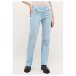 Straight-Jeans Angels "Lara", Damen, Gr. 34, L&auml;nge 28, bleached blau used, Denim/Jeans, Obermaterial: 89% Baumwolle, 8% Polyester, 3% Elasthan, Jeans Straight-Jeans, Wide Leg