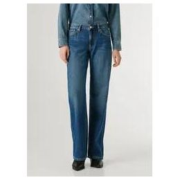 Loose-fit-Jeans Pepe Jeans "LOOSE ST JEANS LW NICKY", Damen, Gr. 30, L&auml;nge 32, used blau, Denim/Jeans, Obermaterial: 66% Baumwolle, 34% Lyocell, loose fit lang, Jeans, mit geradem Bein