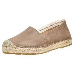Espadrille Pavement "Pavement Halbschuhe Leder", Damen, Gr. 37, taupe, Leder, Schuhe Espadrille