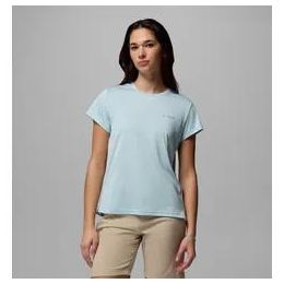 Funktionsshirt Columbia, Damen, Gr. M (38/40), marine light heather, Obermaterial: 100% Polyester, Shirts Funktionsshirt, sportliche Passform, Kurzarm, f&uuml;r Outdoor-Aktivit&auml;ten
