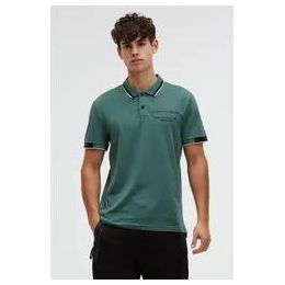 Poloshirt CAMP DAVID, Herren, Gr. 4XL, petrol gr&uuml;n, Piqu&eacute;, Material: 95% Baumwolle, 5% Elasthan, bedruckt, figurbetont normal, hoch geschlossener Ausschnitt, eingesetzt Rippb&uuml;ndchen, Shirts, mit Baumwolle