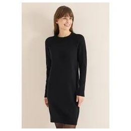 Midikleid Cecil, Damen, Gr. XXL (46), US-Gr&ouml;&szlig;en, schwarz, Stoff, 33% Polyester, 31% Polyacryl, 24% Baumwolle, 12% Nylon, unifarben, normal kniefrei, Rundhals, Rippb&uuml;ndchen, Kleider Midikleid, soft und trageangenehm