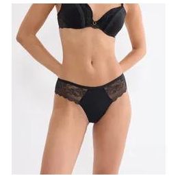 String Triumph "Comfort Allure", Damen, Gr. 42, schwarz, Microtouch, Obermaterial: 55% Polyamid, 35% Polyester, 10% Elasthan, Unterhosen String, florale Stretch-Spitze, elastisch, eleganter Look