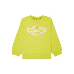 Roxy Sweatshirt 'Morning Hike' M&auml;dchen Gr&ouml;&szlig;e 134/140 gr&uuml;n / limette / wei&szlig;