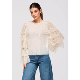 Ombre Bluse Damen Gr&ouml;&szlig;e L ecru