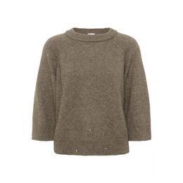 Saint Tropez Pullover 'NovaSZ' Damen Gr&ouml;&szlig;e S dunkelbeige