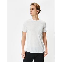 KOTON T-Shirt Herren Gr&ouml;&szlig;e M wei&szlig;