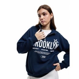 KOTON Sweatshirt Damen Gr&ouml;&szlig;e M navy / wei&szlig;