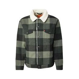 Levi's Levi's Jacke 'Relaxed Fit Plaid Sherpa Trucker Jacket' Herren Gr&ouml;&szlig;e XXL pastellgr&uuml;n / dunkelgr&uuml;n
