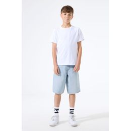 Jeansbermudas Garcia "Jayson Short", Jungen, Gr. 170, N-Gr, bleached, Denim/Jeans, Obermaterial: 100% Baumwolle, unifarben, normal knielang, Jeans Jeansbermudas, mit weitem Bein, for Boys