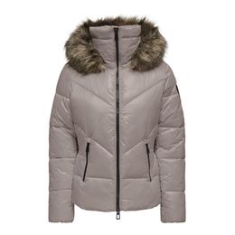 Only Jacke 'ONLFEVER' Damen Gr&ouml;&szlig;e M greige / schwarz Winterjacke