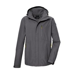 Funktionsjacke Killtec "KOS 256 MN JCKT", Herren, Gr. S, anthrazit, Obermaterial: 100% Polyester;Futter: 100% Polyester, Jacken Funktionsjacke, Wasser- und winddichte Herrenjacke, atmungsaktiv, abnehmbare Kapuze