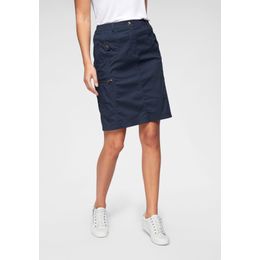 Cargorock Aniston CASUAL, Damen, Gr. 38, blau (marine), Web, Obermaterial: 97% Baumwolle, 3% Elasthan, figurumspielend kniefrei, R&ouml;cke Cargorock, mit figurfreundlichen Teilungsn&auml;hten, Topseller