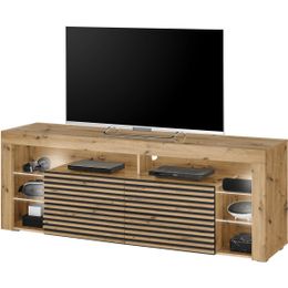 TV-Schrank Stolkom "Goal TV Lowboard, B/H/T 179x67x 44 cm", artsian eiche dekor, B:179cm H:67cm T:44cm, Holzwerkstoff, Schr&auml;nke, TV-Schrank, %RESET$