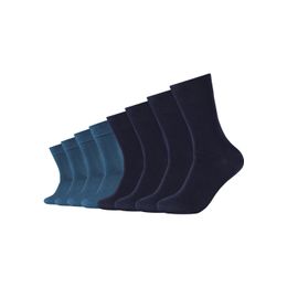 Socken s.Oliver "essentials", M&auml;dchen, Gr. 35-38, blau (navy), Baumwollmischung, unifarben, normal, Socken Socken, mit weichem Bund