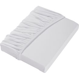 w&auml;schepur unisex Spannbetttuch wei&szlig;, Gr&ouml;&szlig;e 1 St. 90x190 - 100x200 cm