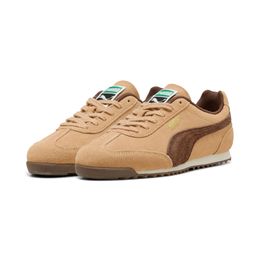 Sneaker Puma "ARIZONA SD", Herren, Gr. 38,5, warm beige, chestnut braun, Puma gold, Leder, Schuhe Sneaker, mit Schn&uuml;rverschluss, mit profiliertem Gummi-Laufsohlenmaterial