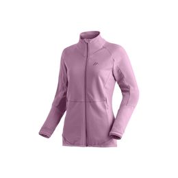 Fleecejacke Maier Sports "Sinaia W", Damen, Gr. 48, blassrosa, 100% Polyester, hoch geschlossener Ausschnitt, Jacken Fleecejacke, Damen Midlayer, atmungsaktiv schnelltrocknend, Full-Zip, Regular Fit