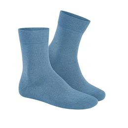 Socken Hudson "Socke Relax Cotton", Herren, Gr. 47-50, braun (jeansmeliert 0340), Obermaterial: 97% Baumwolle CO. 3% Elasthan EL., Socken Socken