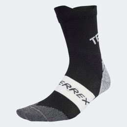 Laufsocken adidas Performance "XPERIOR CLIMACOOL TRAIL CREW", Damen, Gr. S (37/39), schwarz, Obermaterial: 71% Polyester, 24% Polyamid, 5% Elasthan, Socken Laufsocken
