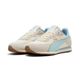Sneaker Puma "ST MILER ROSE", Damen, Gr. 37,5, frosted ivory, fresh water, gum, Leder, mehrfarbig, Schuhe Sneaker, Obermaterial aus Leder, Innenmaterial aus Textil