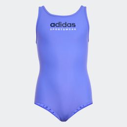 Badeanzug adidas Performance "SPORTSWEAR U-BACK KIDS", M&auml;dchen, Gr. 110, N-Gr, blau (cobalt blau, dunkelblau), Obermaterial: 78% Polyamid, 22% Elasthan, Badeanz&uuml;ge Badeanzug