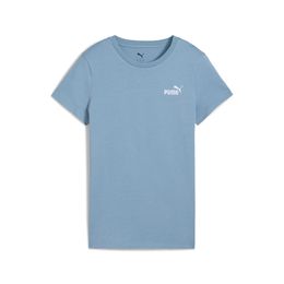 T-Shirt Puma "ESS SMALL NO. 1 LOGO TEE (S)", Damen, Gr. XS, blau (cool blau), Jersey, Obermaterial: 100% Baumwolle, unifarben, regular fit normal, Rundhals, Shirts T-Shirt, Kurzarm, aus Baumwolle, mit Rundhalsausschnitt