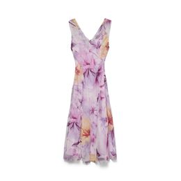 V&eacute;ro Moda Maxikleid VERO MODA "VMSADIE SL CUTLINE ANKLE DRESS EXP", Damen, Gr. XS, N-Gr, pink lavender aop:orchid aop, Web, Obermaterial: 100% Polyester, bedruckt, kn&ouml;chellang, V-Ausschnitt, Kleider Maxikleid, Polyester, Topseller
