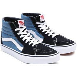 Sneaker Vans "SK8-Hi", Herren, Gr. 44, blau, Leder, Textil, Schuhe Sneaker, aus textilem Canvas-Material