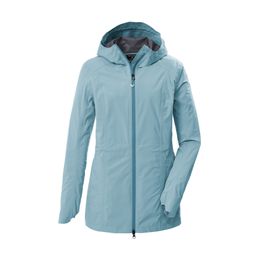 Funktionsjacke Killtec "KOS 83 WMN JCKT", Damen, Gr. 42, ocean, Obermaterial: 100% Polyester, Jacken Funktionsjacke, Wind- und wasserdichte Damenjacke mit regulierbarer Passform