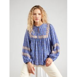 Lollys Laundry Bluse 'Teel' Damen Gr&ouml;&szlig;e XXL blau / orange / wei&szlig;