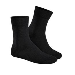 Socken Hudson "Socke Relax Cotton", Herren, Gr. 47-50, schwarz (schwarz 0005), Obermaterial: 97% Baumwolle CO. 3% Elasthan EL., Socken Socken
