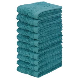 Waschlappen OTTO HOME "Regona, Seift&uuml;cher 30x30cm, flauschig und weich, 500 gr/m&sup2;", blau (petrol), Frottier, Waschlappen, Waschlappen, Premium Handt&uuml;cher mit Bord&uuml;re, Handtuch-Set, 100% Baumwolle, Topseller