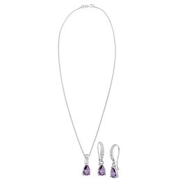 Elli Schmuckset Damen Gr&ouml;&szlig;e One Size lila / silber
